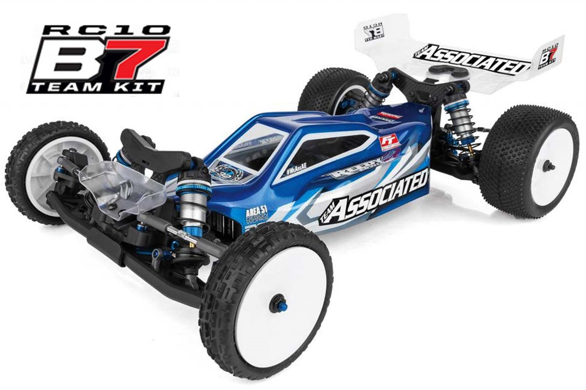 Replacement parts for the Team Associated RC10 B7 Team 1/10 2wd Buggy.