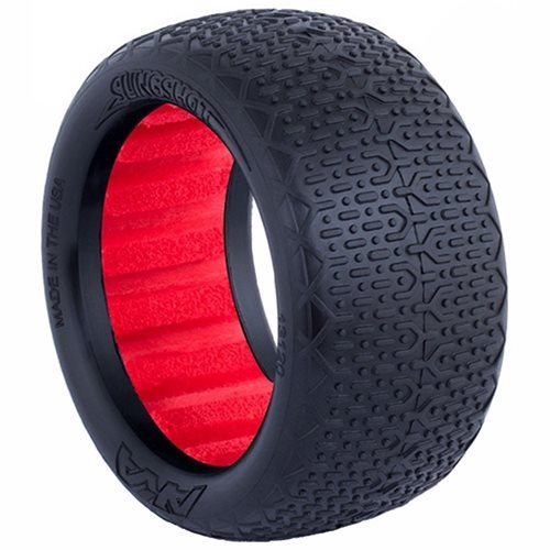This is a pack of two AKA Racing EVO Typo Rear Buggy Tires.[AKA13120SR]