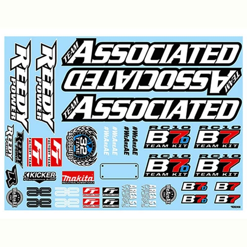 Team Associated RC10B7 Decal Sheet.[ASC92465]