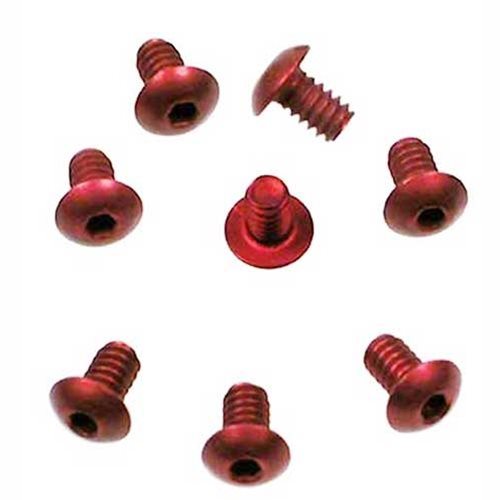 CRC 4-40x3/16" Red Aluminum Button Head Screw (8).[CLN14332]