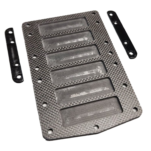 CRC 2.5mm Carbon Pocketed Battery Plate w/ 1.5mm Spacers.[CLN3026]