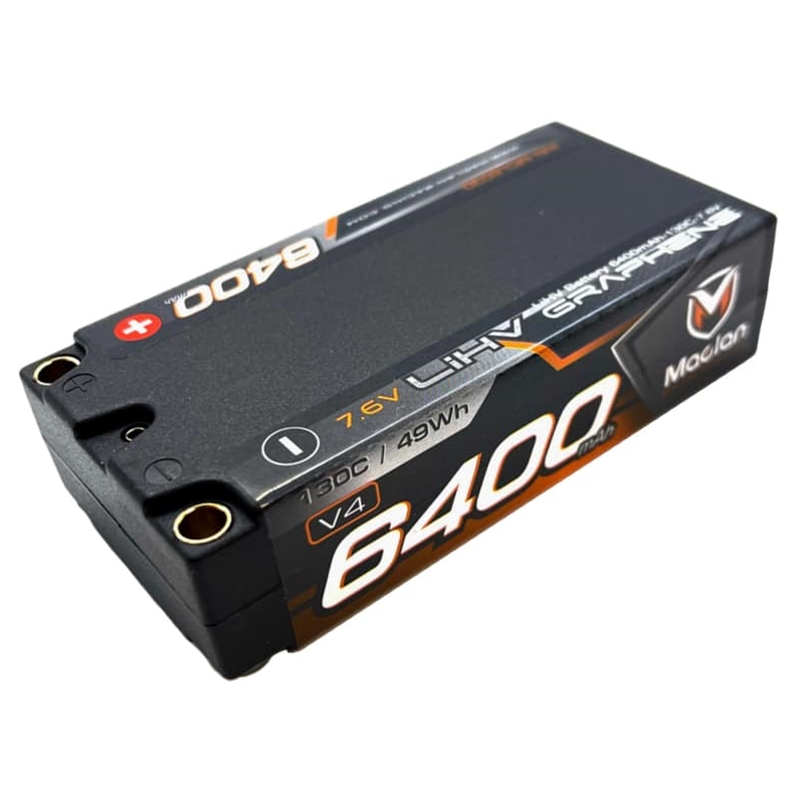 Maclan HV Graphene V4 2S Shorty LiPo Battery w/5mm Bullets (7.6V ...