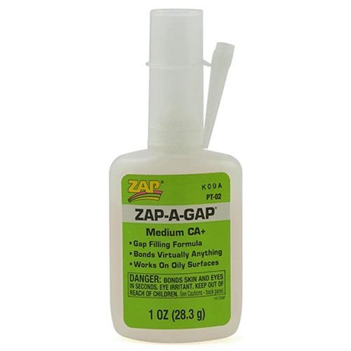 1oz bottle of Pacer Technologies Zap-A-Gap CA adhesive.[PAAPT02]