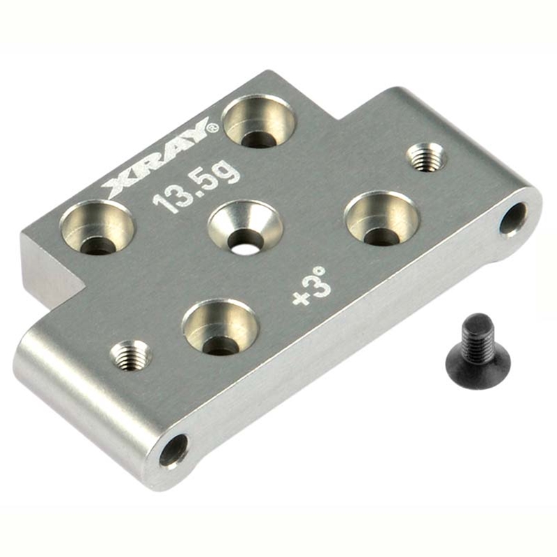 XRAY XB2 2024 +3°/-3° Aluminum Front Lower Arm Mount.[XRA322317]
