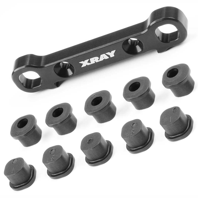 XRAY Aluminum Rear/Rear Lower Suspension Holder for Semi-Split Bulkhead ...