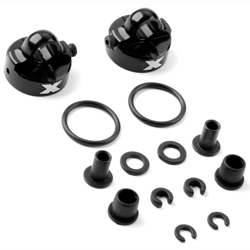 XRAY Aluminum Shock Cap-Nut With Vent Hole - Big Bore (2).[XRA368054]