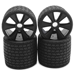 Gravity RC TYPE12 1/12th Pre-Mounted Rubber Tire Set (2F/2R) (Black ...
